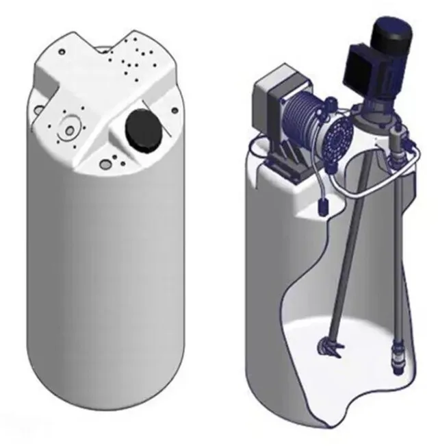 500l/hour Dosing Tank with Mixer System for Sewage Water