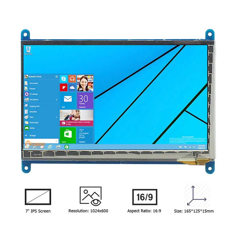 7 Inch 1024x600 Lcd Capacitive Touch Screen Interface Touch Screen ...