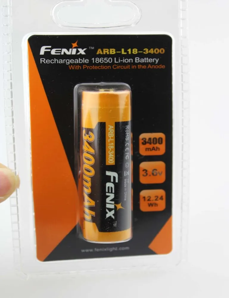 18650 3.6v 3400mah Rechargeable Li-ion Battery With Button Top ...