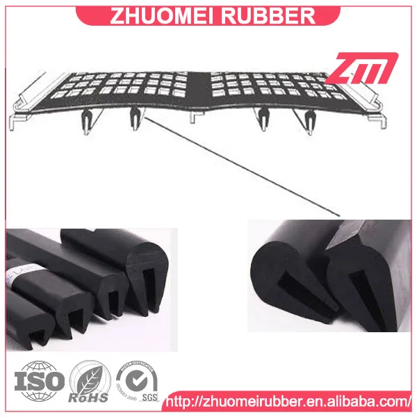 U Shaped Shaker Screen Crown Bar Channel Capping Rubber Seal - Buy ...