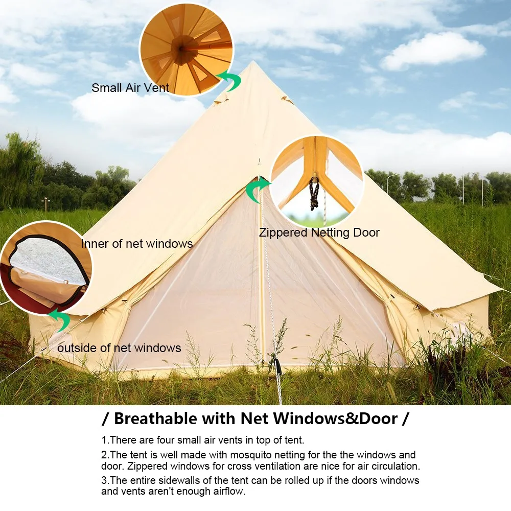 Mildew Proof Bell Tents - Durable & Waterproof Outdoor Tents