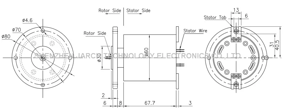 Servo Motor Encoder Slip Ring for Yaskawa Motor Connectors