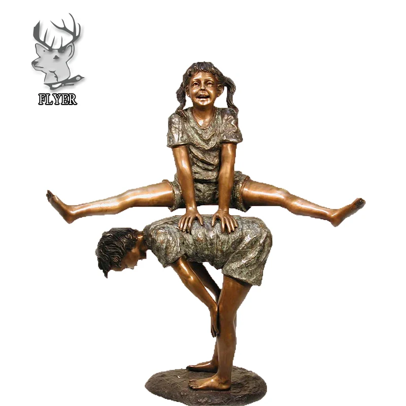 Garden Life Size Bronze Children Sitting Figure Bronze Statue - Buy ...