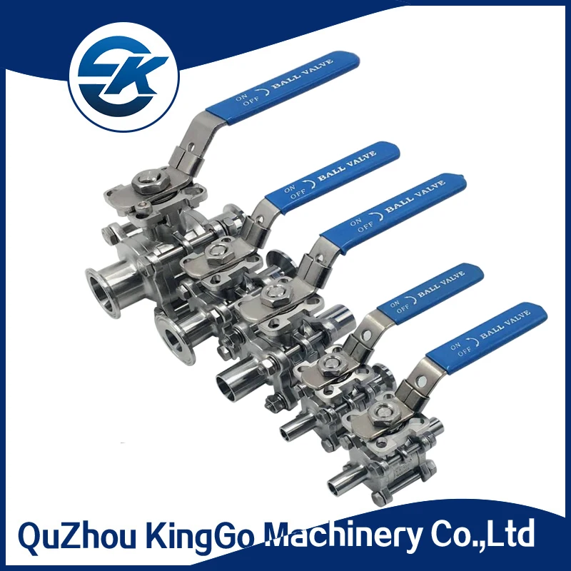 High Pressure Stainless Steel Limit Switch Sanitary 3pc Ball Valve with ...