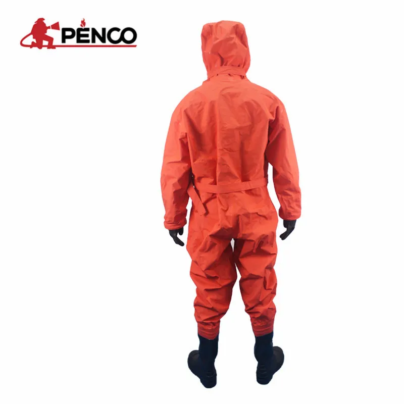 Red Airtight Chemical Protection Suits - PENCO Safety Gear