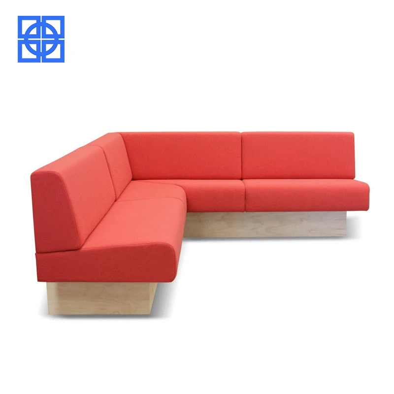 Shop Our Hot Sale Red Fabric KTV Sofa Corner Booth Sofa