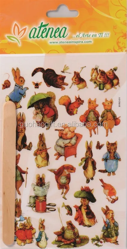 Rub-on Transfer Scratching Stickers Cartoon Sticker For Scrap Book Diy ...