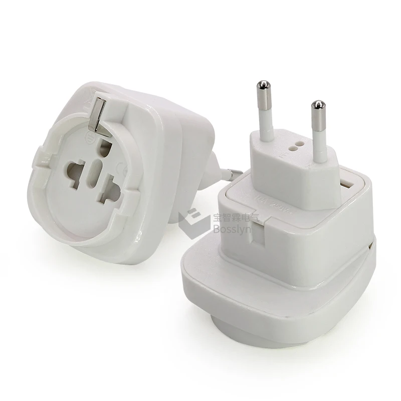 Universal Us Schuko To Eu Europe Plug Travel Wall Ac Power Charger ...