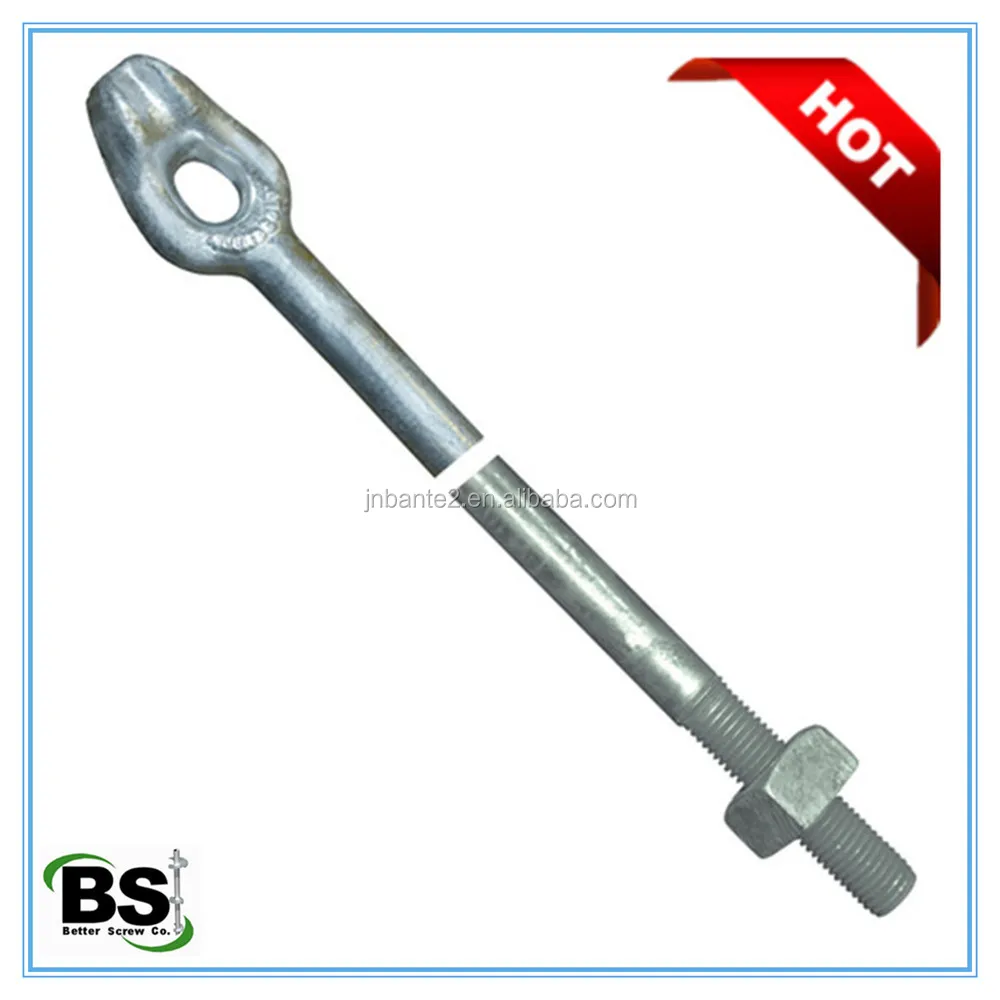 5/8x5 Single Strand All Thread Forged Steel Galvanized Anchor Rod For ...