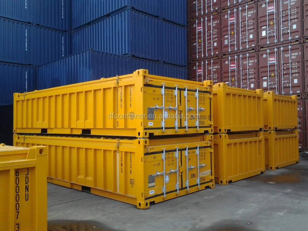 20' Half Height Open Top Container Marine Shipping Unit Csc Certificate ...
