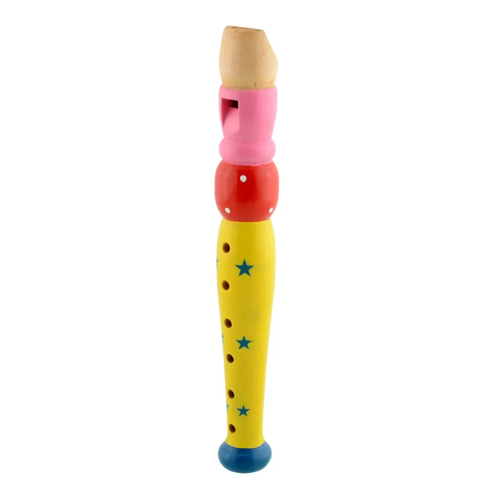 Colorful Fun Baby Kids Wooden Flute Whistle Musical Education Toys ...