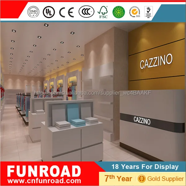 Diseño De Tienda De Ropa Mostrador Exhibidor Mesas De La Exposición ...