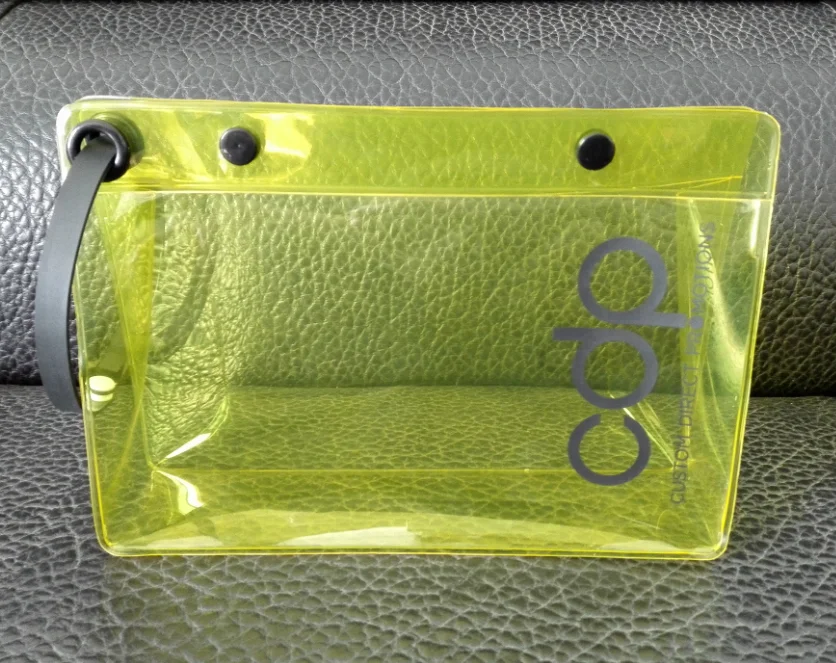 Clear Yellow Pvc Plastic Bag With Snap Button And Silicone Handle - Buy ...