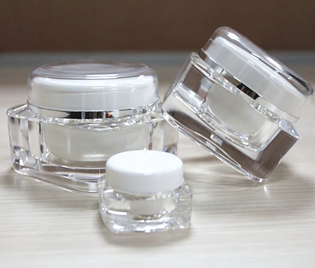 Best Quality 5g-15g-30g-50g Square Shape Acrylic Cosmetic Cream Jar Of ...