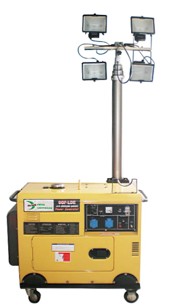 Construction Mobile Lighting Tower Diesel Generator - Buy Lighting ...