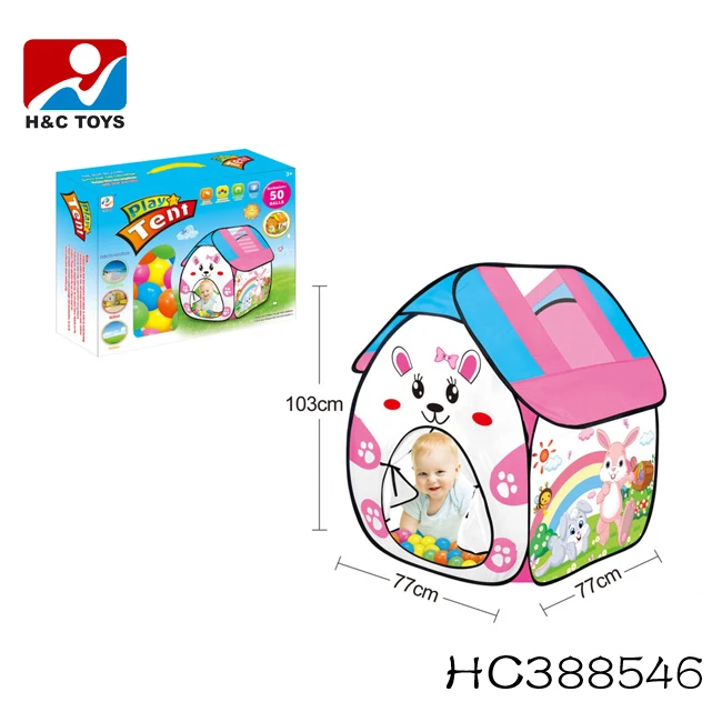 Foldable Cartoon Rabbit Pop Up Kids Tent House Children Play House ...