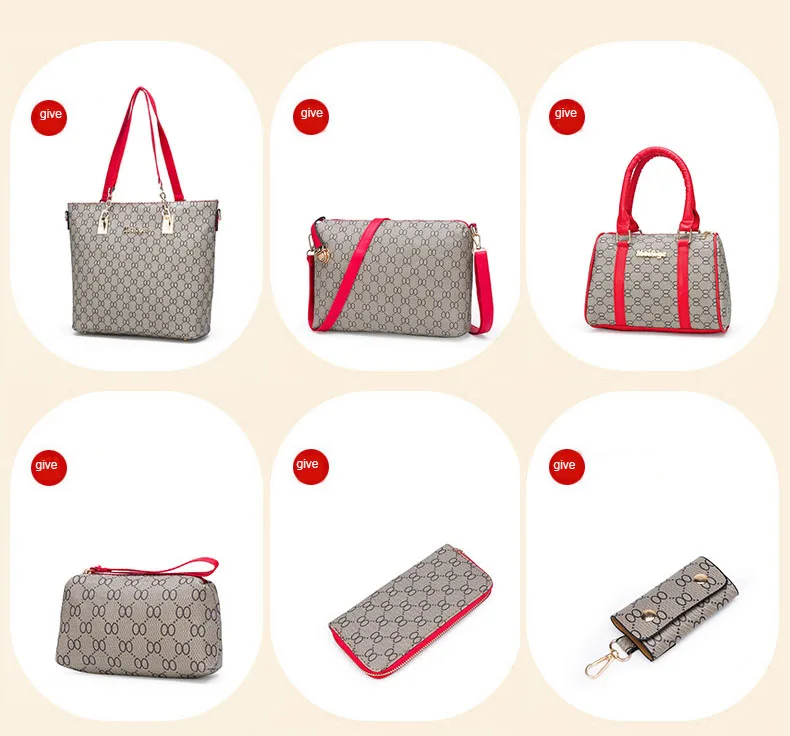 6pcs Ladies Handbag Set Big Capacity Handbags For Women Multipurpose 6pcs-ladies-handbag-set-big-capacity-handbags-for-women-multipurpose