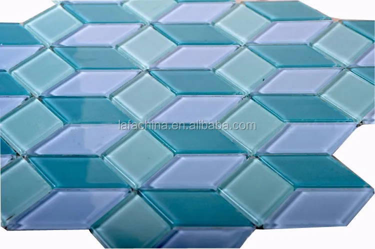 Foshan Factory Diamond Shape Glass Cube 3d Mosaic Tile For Wall - Buy ...