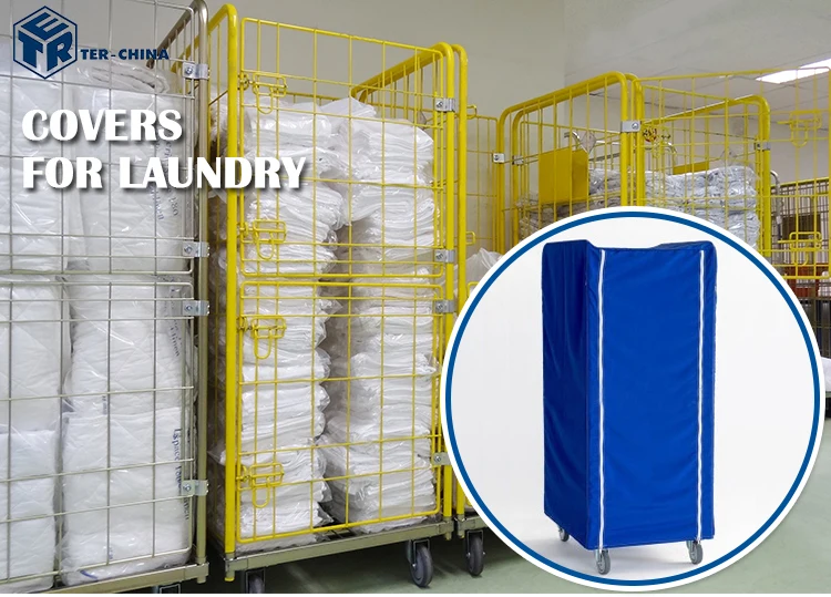 Custom Laundry Roll Cage Bag Wire Mesh Container Cover - Buy Roll Cage ...