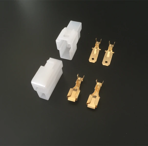 Nylon Latching Connector Pair 2-pin 6.3mm 1/4" Male/female 18-14awg # ...