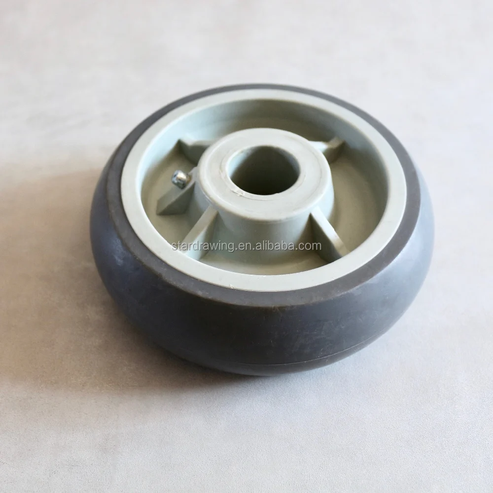 Ss Us Style Balloon Tread Tpr Plate Rigid 6 Inch Soft Rubber Caster ...