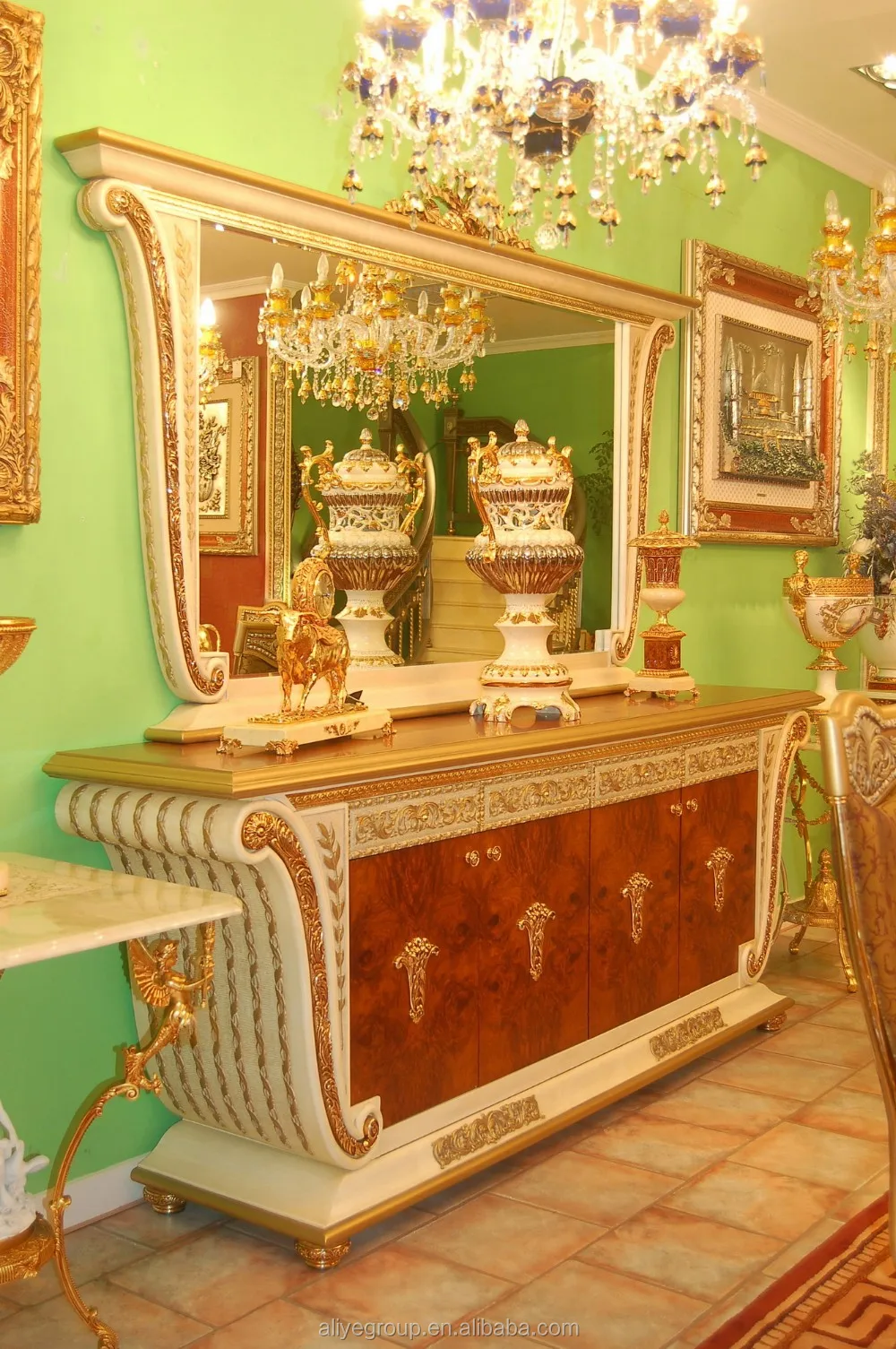 13000-italian Palace Style Buffet Cupboard Cabinet/royal Wood Sideboard ...