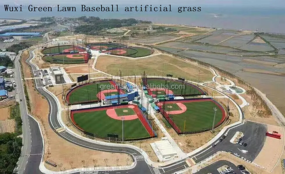 Non Infill Artificial Baseball Turf Grass For Baseball Field - Buy ...