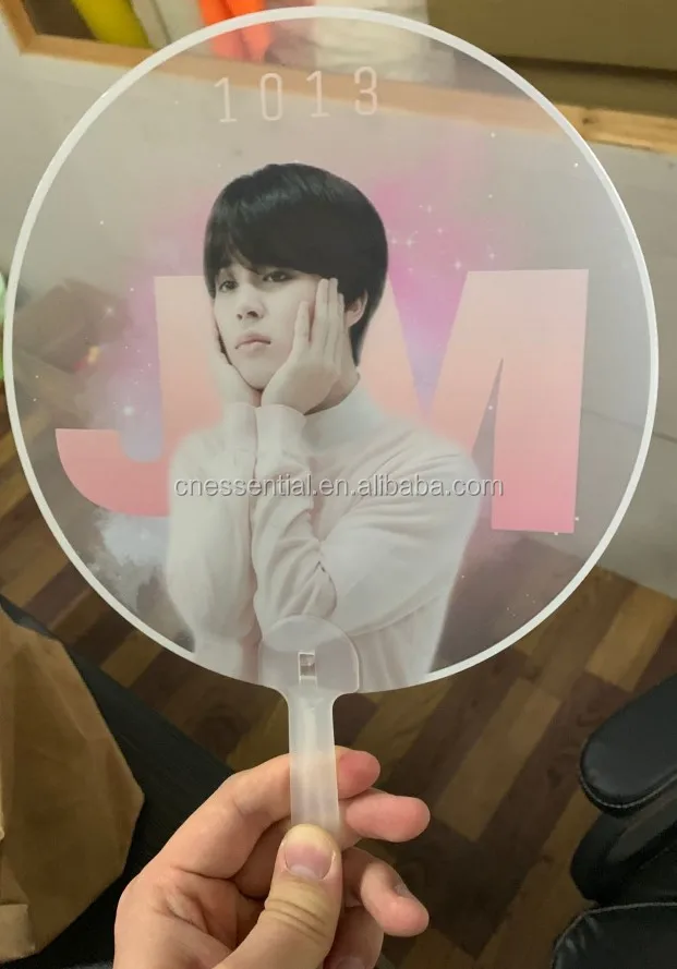 Custom Transparent Clear Plastic Pvc Hand Fan With Customized Design ...