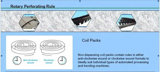 Notched And Curved 1.42mm Steel Rotary Cutting Rule Die Cutting Blade ...