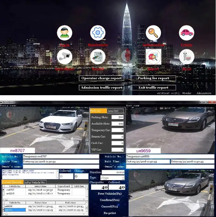 Intelligent Car Entrance System Lpr Car Parking System Smart Parking ...