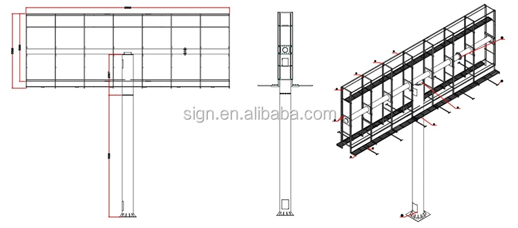 Yeroo Double Sided Structure Advertising Billboard - Buy Advertising ...