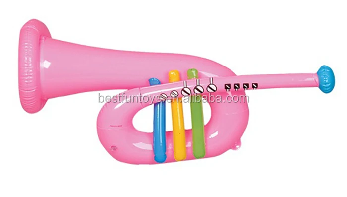 Promotional Custom Made Pvc Inflatable Trumpet Plastic Pink Trumpet ...