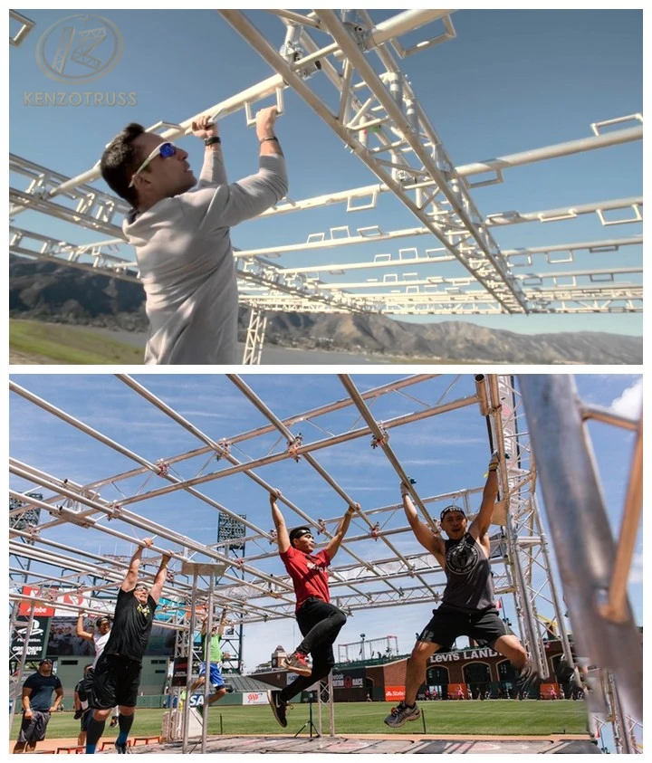 Aluminum Truss Structure Pyramid Monkey Bar Adult Obstacle Course Race