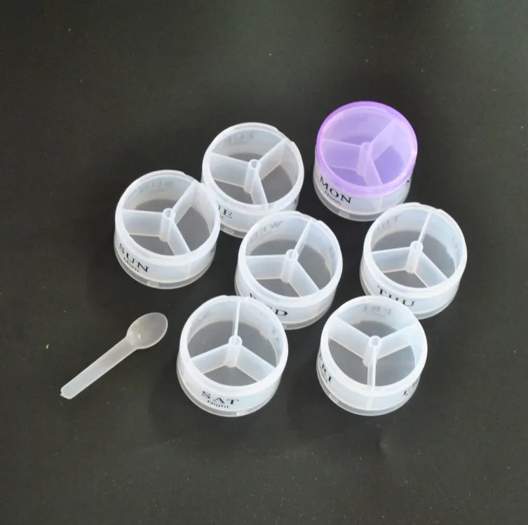 All Purpose Versatile Stacking Screw Top 7 Days Pill Storage Box - Buy ...