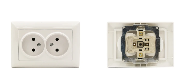 European Standard Double Schuko Socket Outlet Electric Wall F Type ...