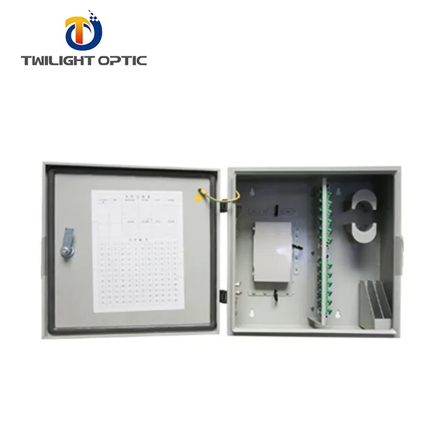 Indoor Wall Mount 12 Port ODF Fiber Optic Cabinet Terminal Box