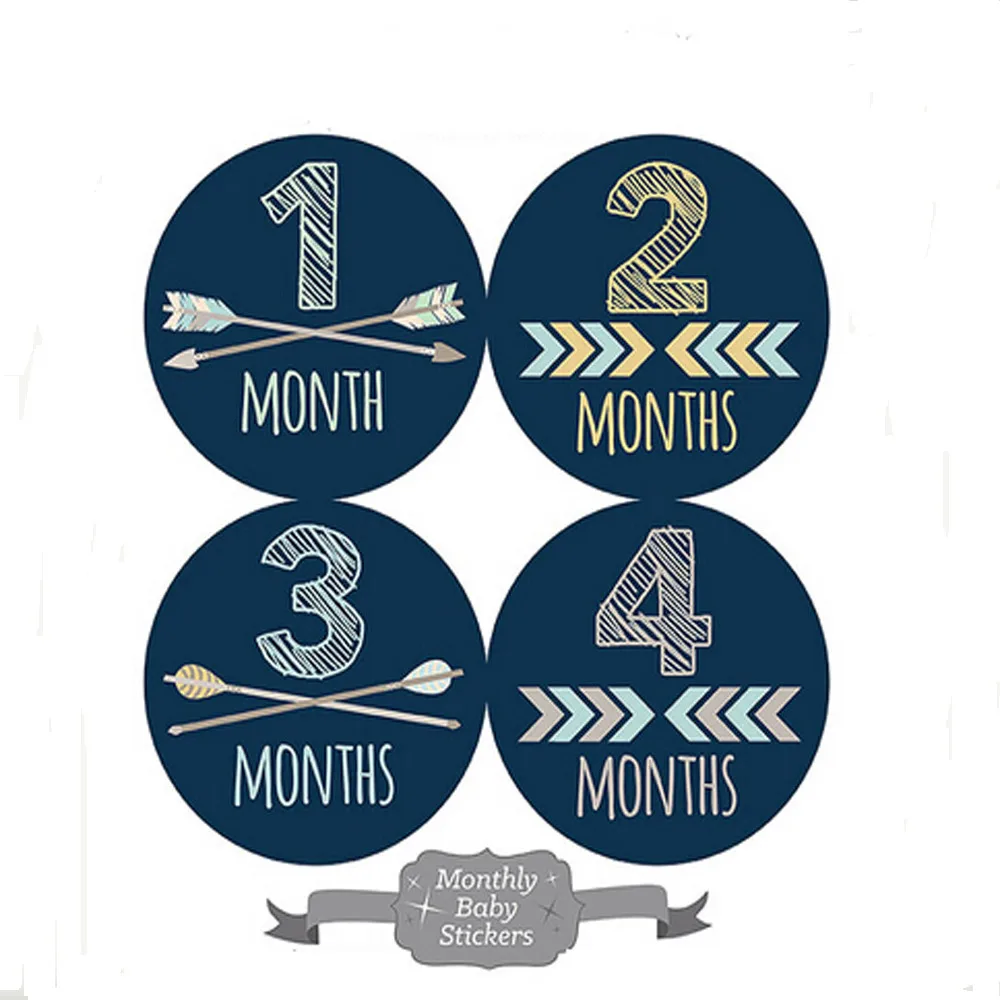 Baby Monthly Stickers (1-12 Months) Capture Growth Milestones For ...