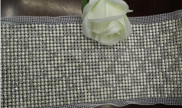 24 Rows Crystal Rhinestone Mesh,Rhinestone Crystal Trimming Mesh For ...