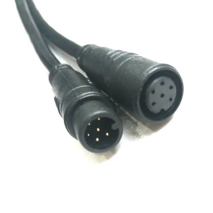 6 Pin 6 Core Waterproof Connector Adapter Male To Female Plug Cable For ...