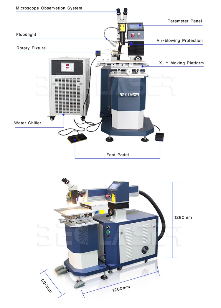 200w 300w Lazer Welding For Mold Micro Laser Soldering System Machine ...