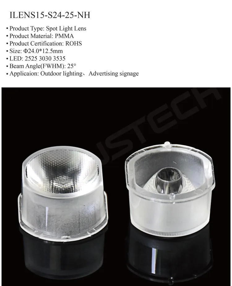 Narrow Beam 25 Degree Led Lens Pmma Led Lightbox Lens - Buy Narrow Beam ...