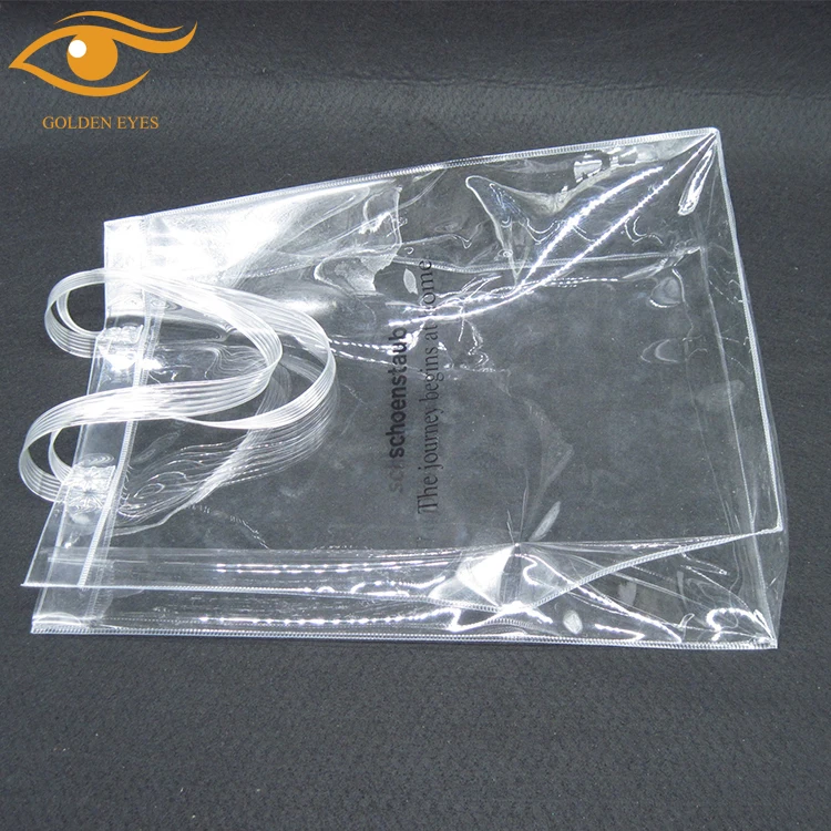 Custom Logo Printed Reusable Vinyl Tote Shopping Bag