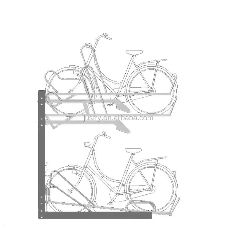 2 Tier Bike Rack Stackable Cycle Vertical Bike Storage Stand For ...