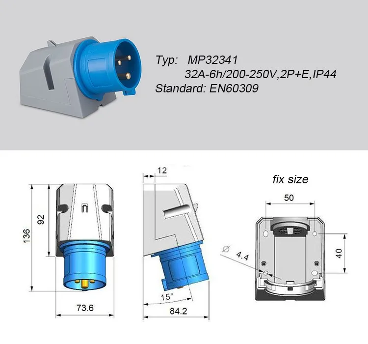 32a 3p 240v Bs En 60309-2 Plug With S Certificate Mp32341 - Buy Bs En ...