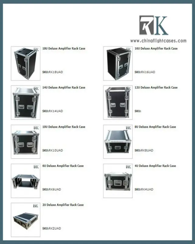 8U 19 Inch Rack Flight Cases - Amp Rack Case with Shock Mount