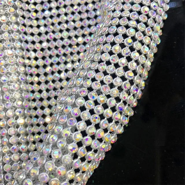 Cheap Bling Bling No Glue Aluminum Mesh Roll Crystal Rhinestone Sheet ...