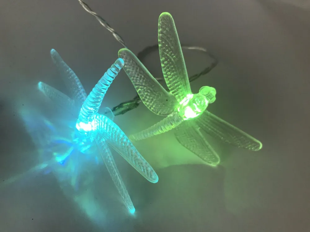 Fancy Holiday Lighting Battery Operated Dragonfly Rgb Light String ...