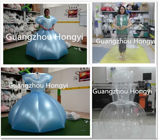 Air Tight Inflatable Dress Pvc For Masquerade Party / Beautiful Blue ...