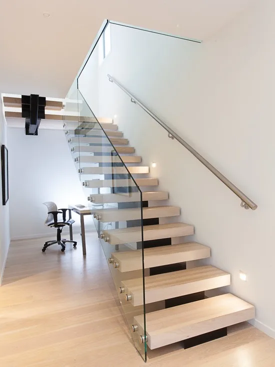 Floating Staircase With Central Steel Stringer - Buy Build Floating ...