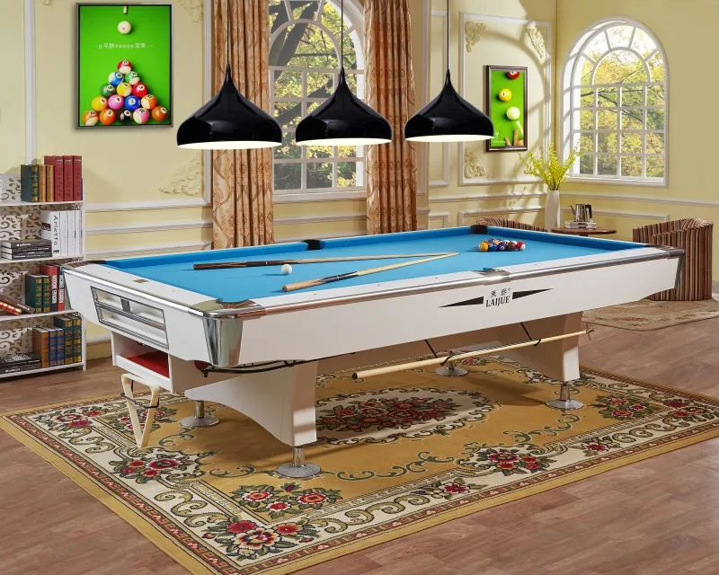 Modern Design 8ft 9ft Solid Wood Slate Billiard Pool Table,Black Eight ...